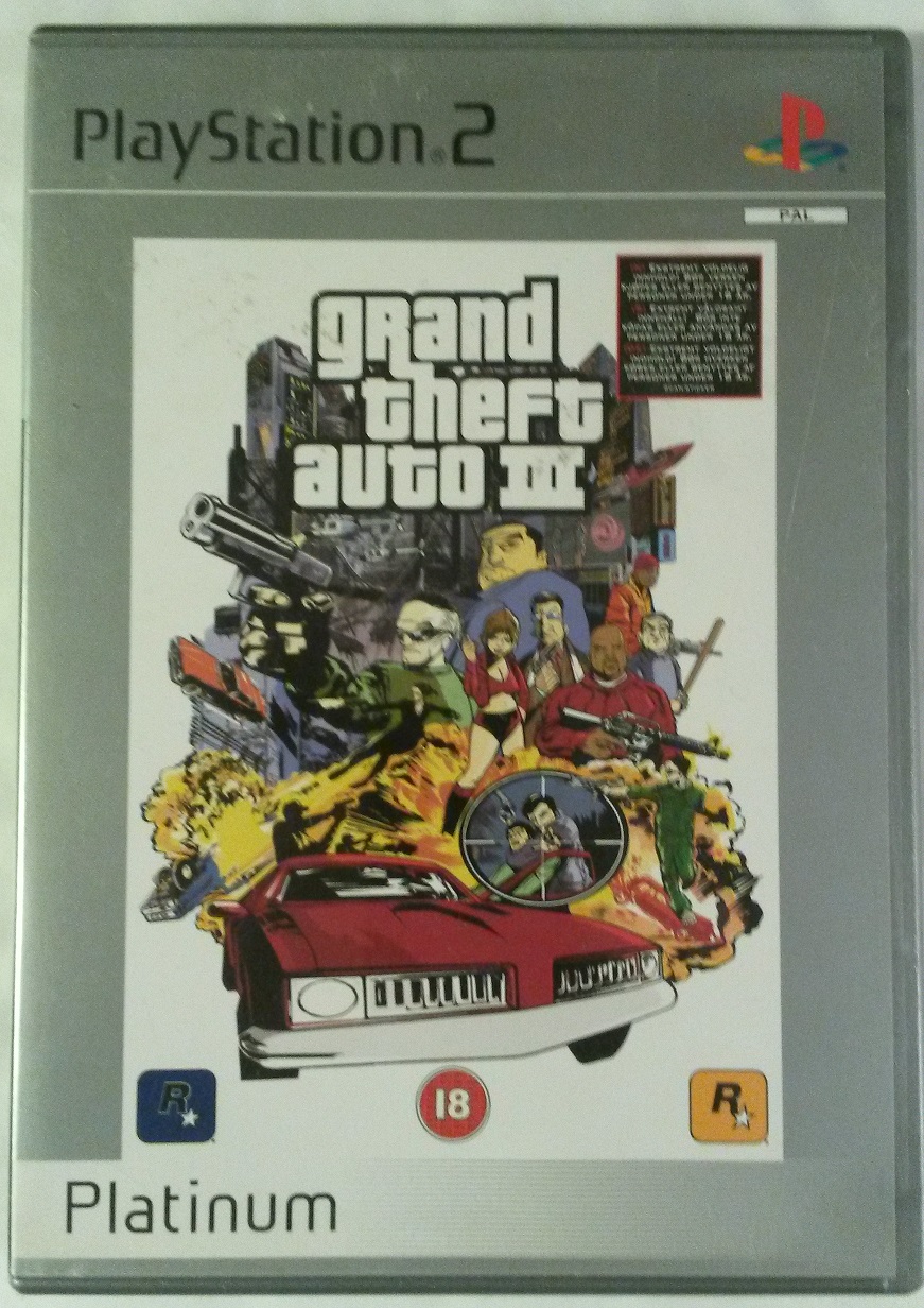 PS2 GTA 3 - Grand Theft Auto III platinum - Nostalgibutiken