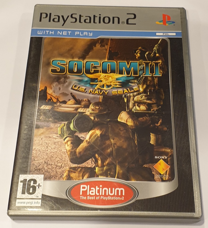 PS2 Socom 2 Us Navy Seals platinum - Nostalgibutiken