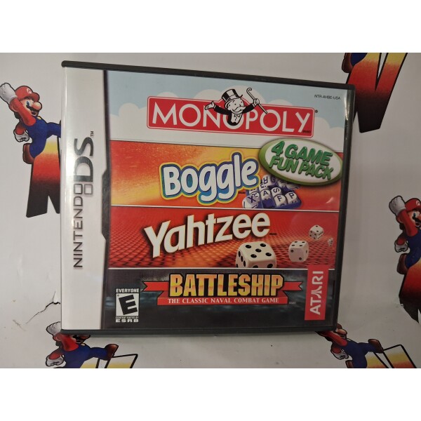 DS 4 Game Fun Pack Monopoly Boggle Yahtzee Battleship Amerikansk ESRB ...